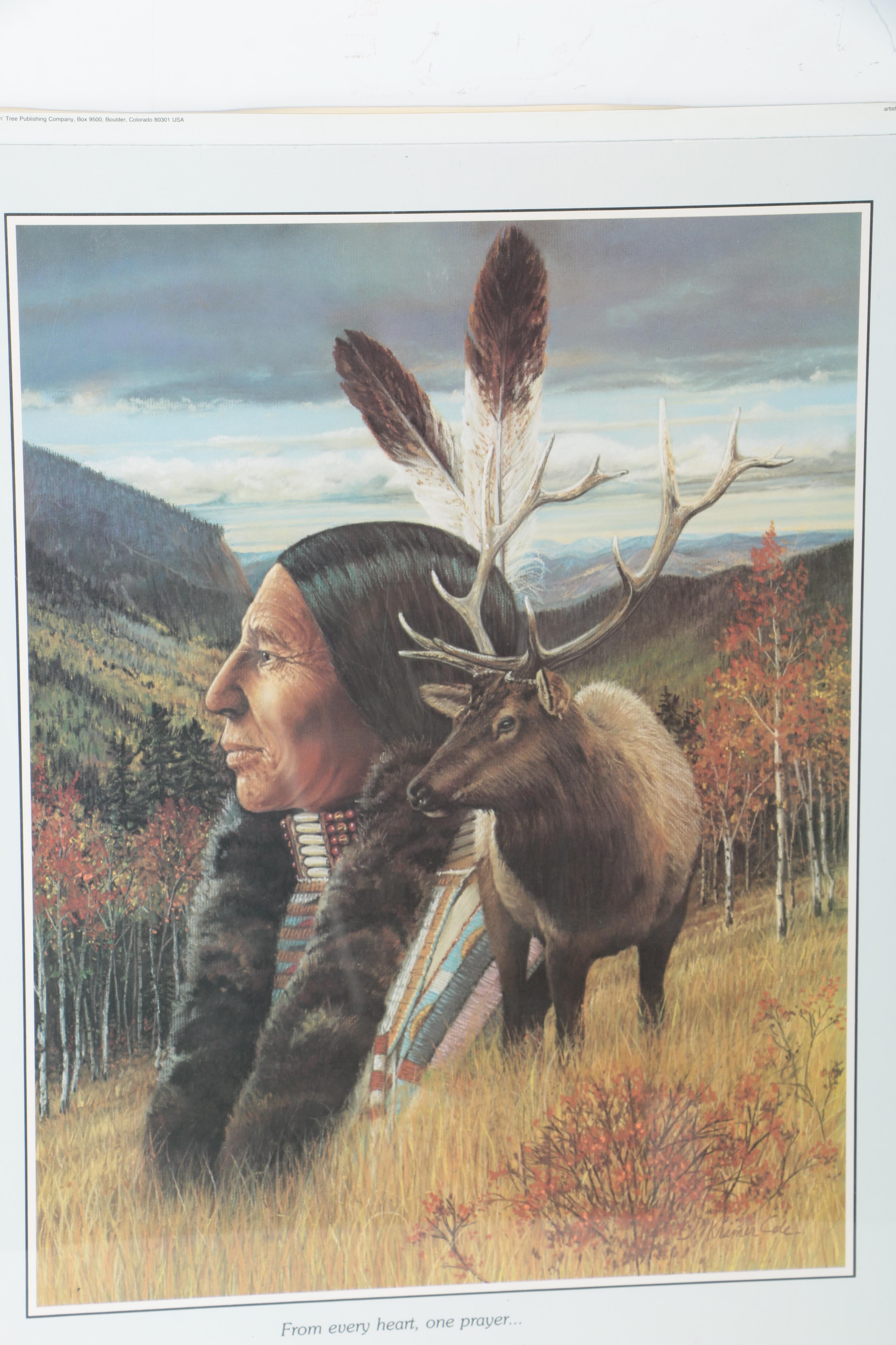 Seven Offset Lithograph Framed Posters of Native Americans | EBTH