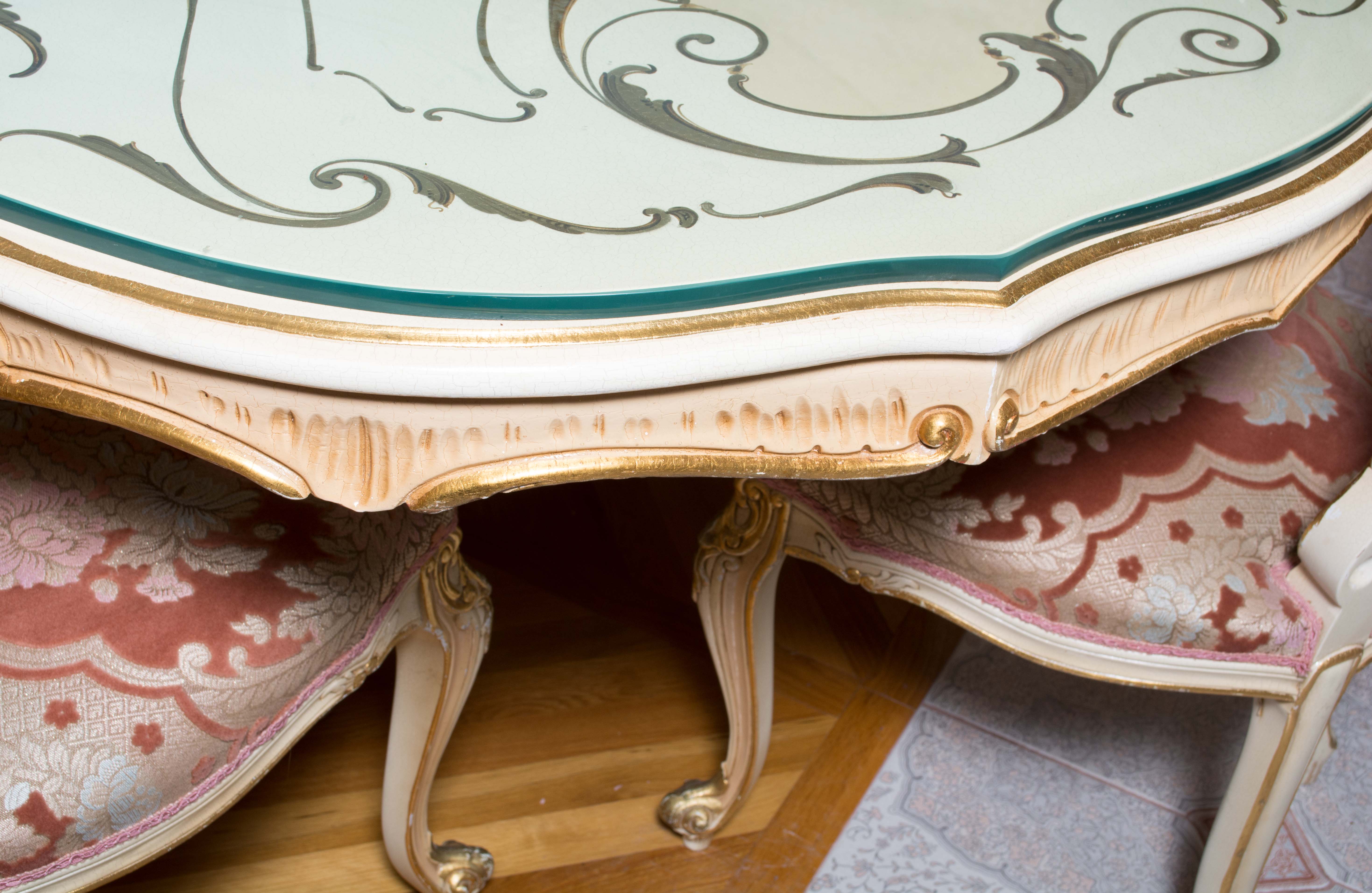 Palace Size Hand-Painted Rococo Style Dining Room Set | EBTH