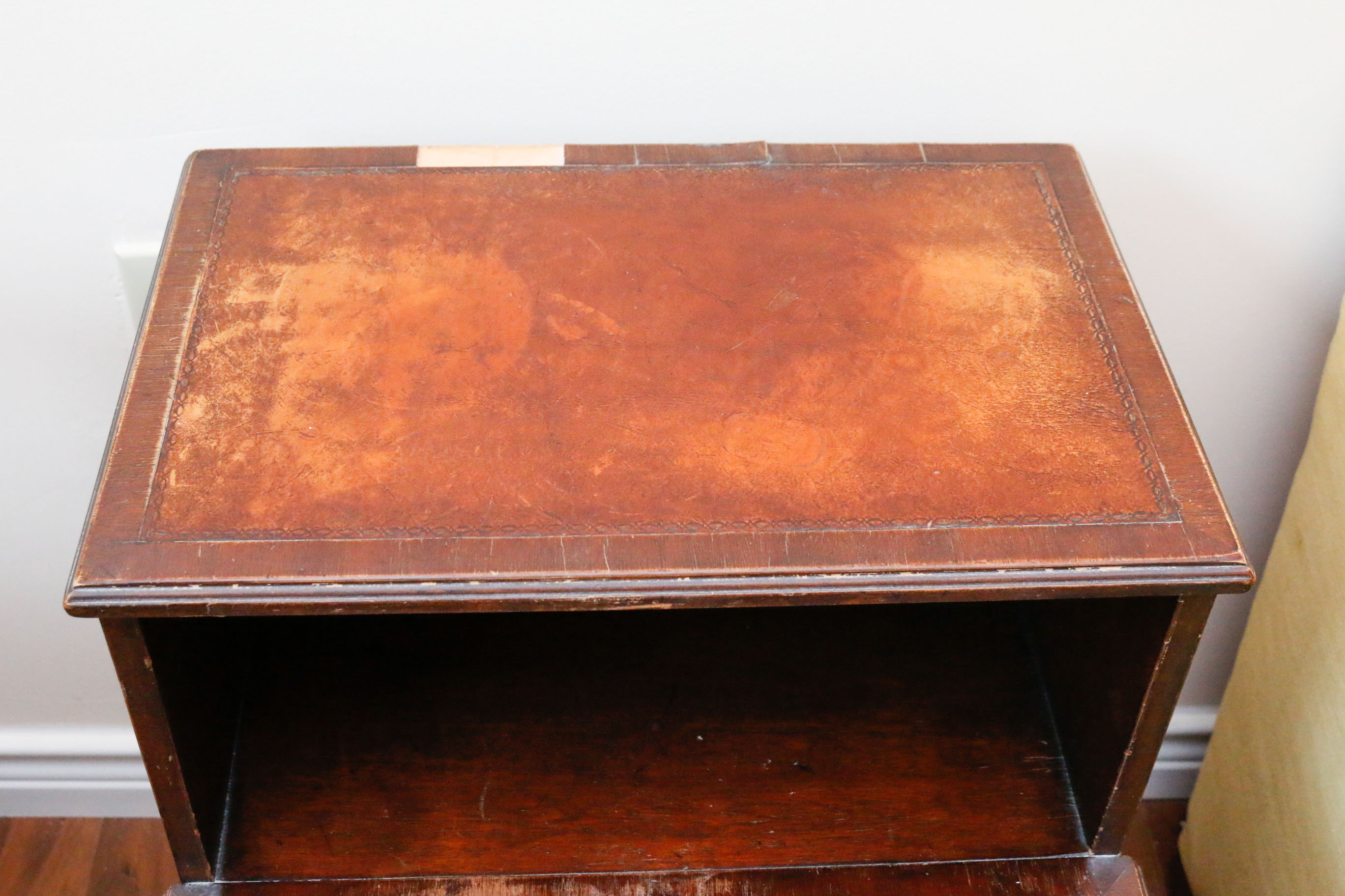 Tiered Leather Surfaced Accent Table | EBTH