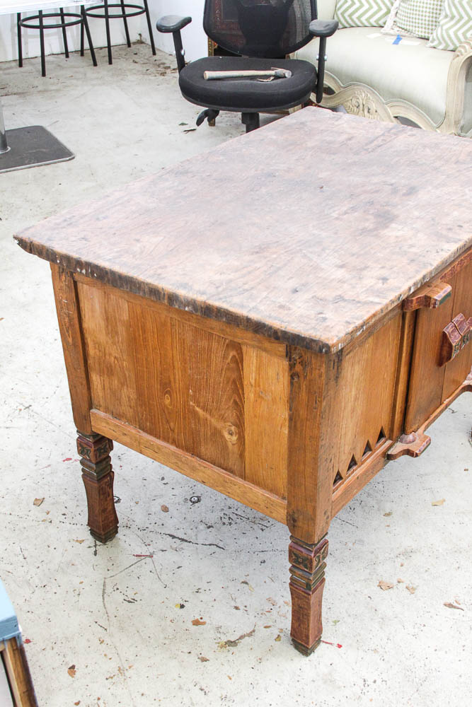 Rustic Antique Kitchen Work Table | EBTH