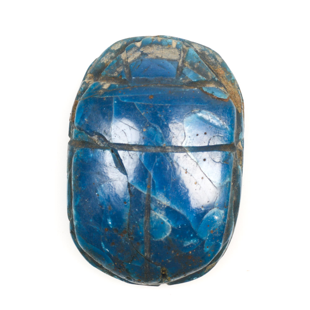 Antique Egyptian Blue Scarab | EBTH