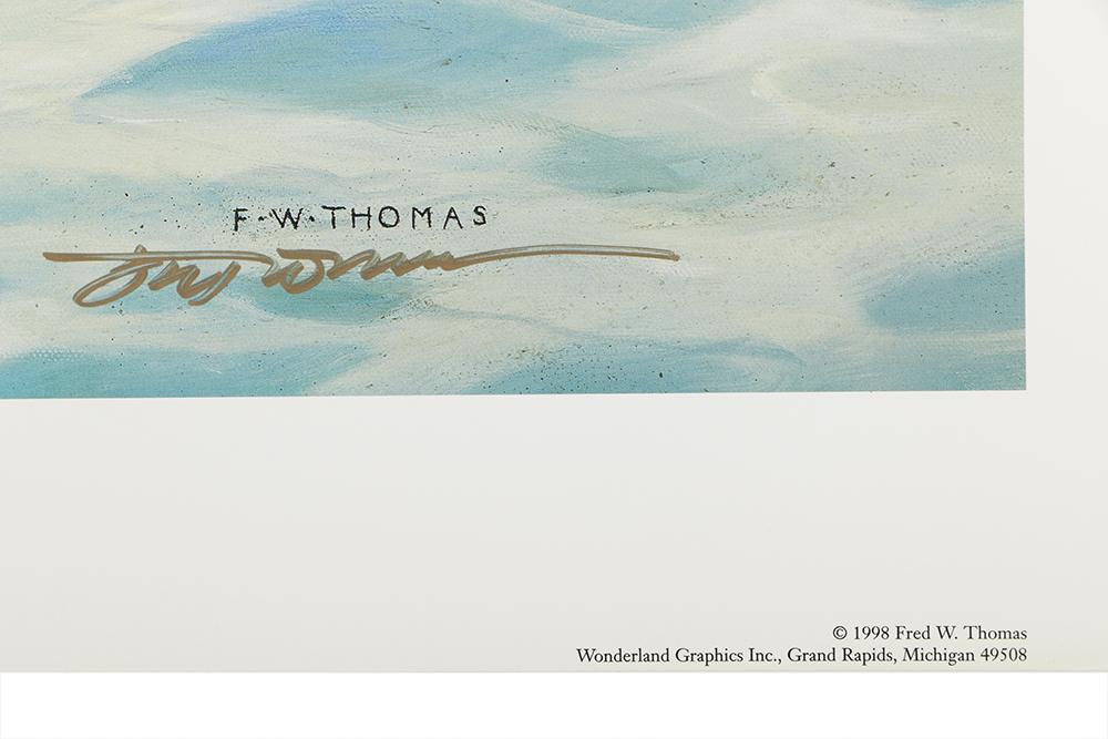 Fred W. Thomas Artist Proof Offset Lithograph on Paper "Smoke Screen ...