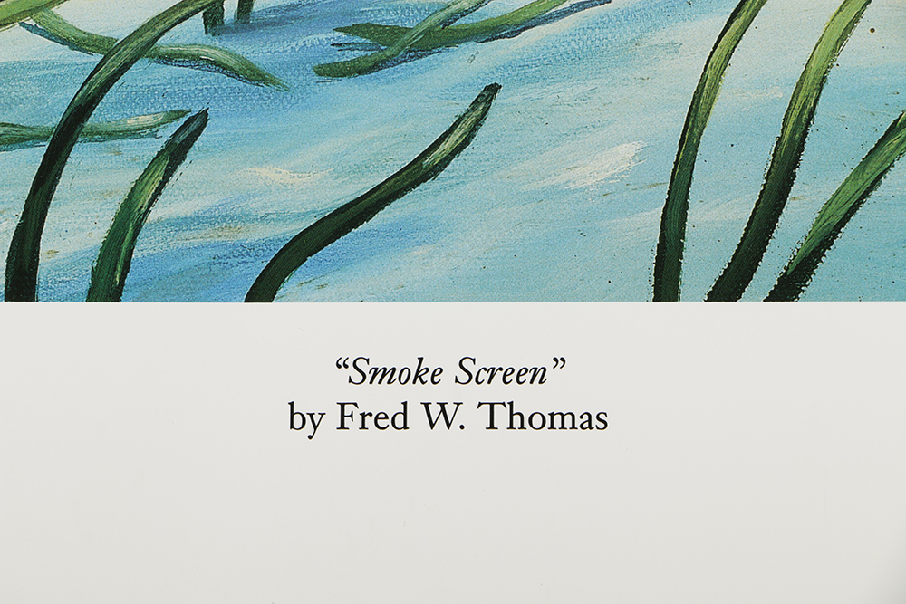 Fred W. Thomas Artist Proof Offset Lithograph on Paper "Smoke Screen ...