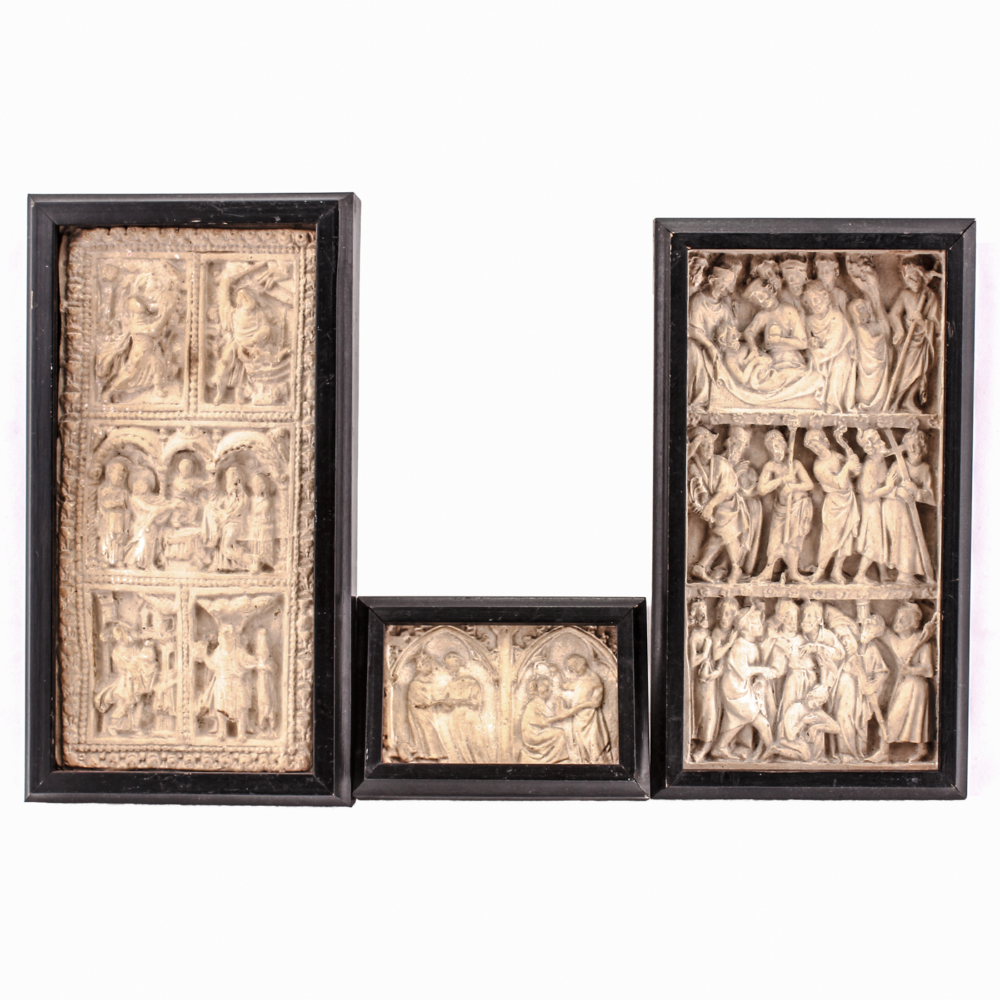 1891 Former Museum Reproduction Christian Medieval Plaster Panels | EBTH