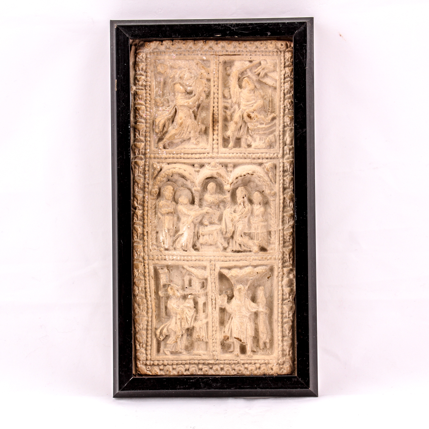 1891 Former Museum Reproduction Christian Medieval Plaster Panels | EBTH