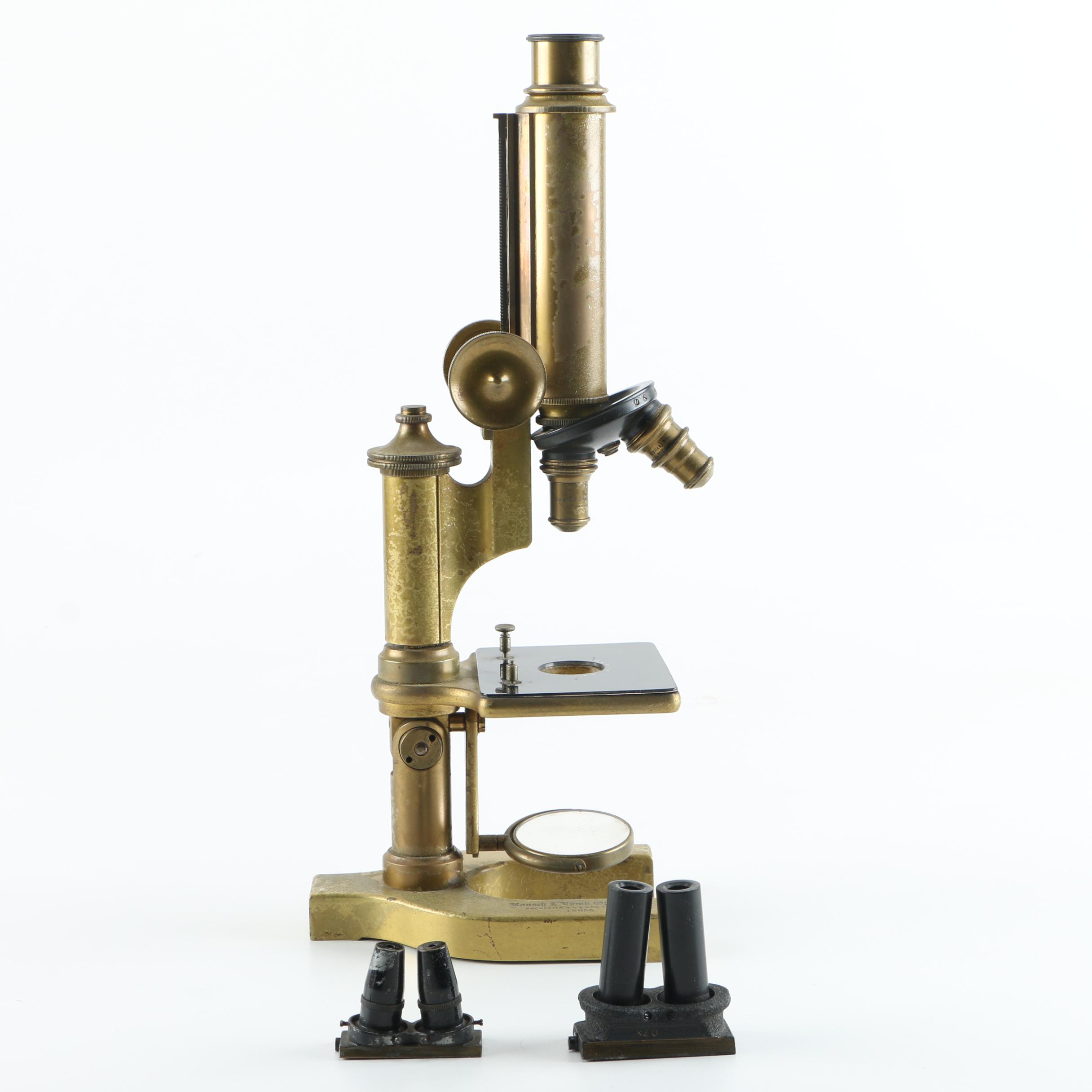 Early 20th Century Bausch & Lomb Microscope and Lenses | EBTH