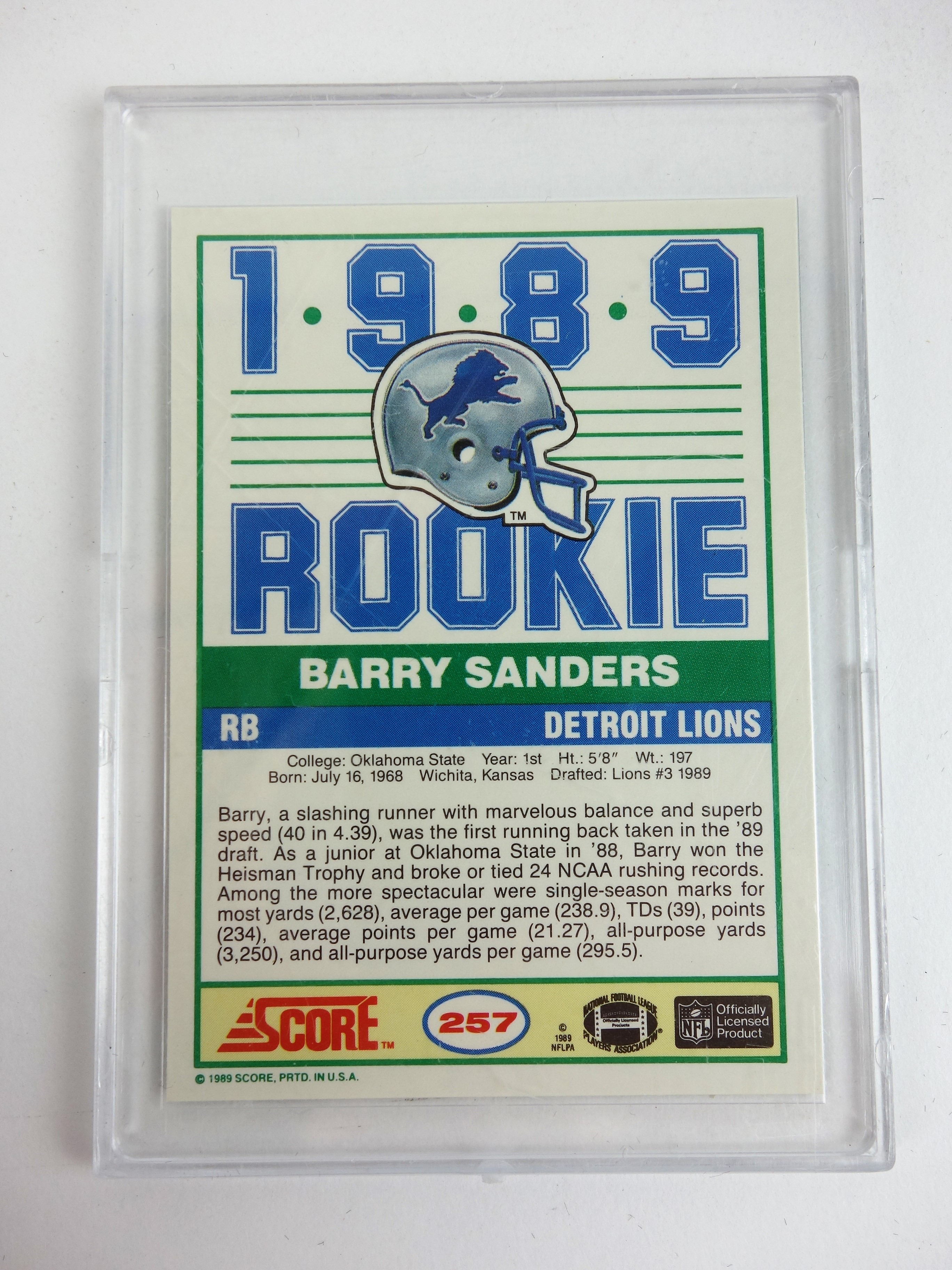 1989 Barry Sanders Rookie Card | EBTH