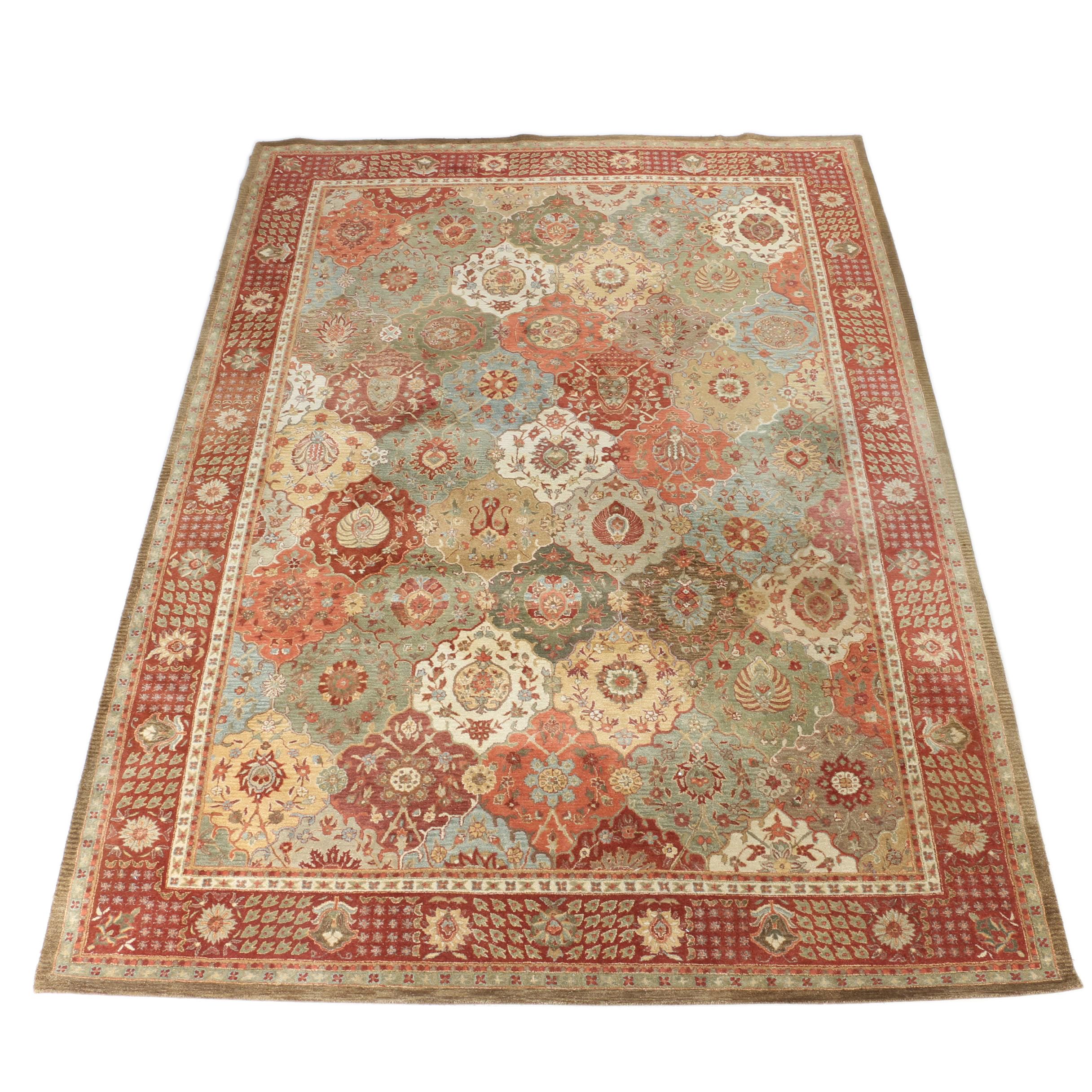 Machine Made Obeetee "Panel Kirman" Wool Area Rug | EBTH