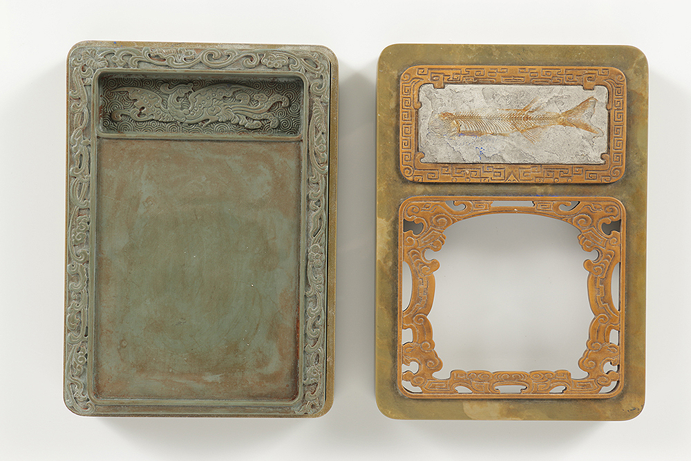 Chinese Qing Dynasty Songhua Rectangular Inkstone | EBTH