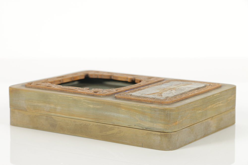 Chinese Qing Dynasty Songhua Rectangular Inkstone | EBTH