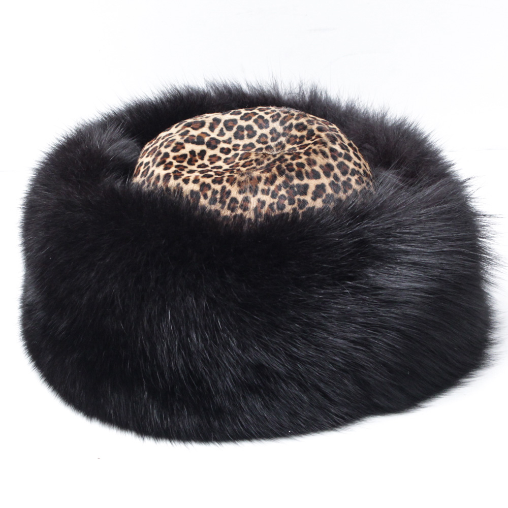 Don Anderson Leopard Print Fox Fur Hat | EBTH