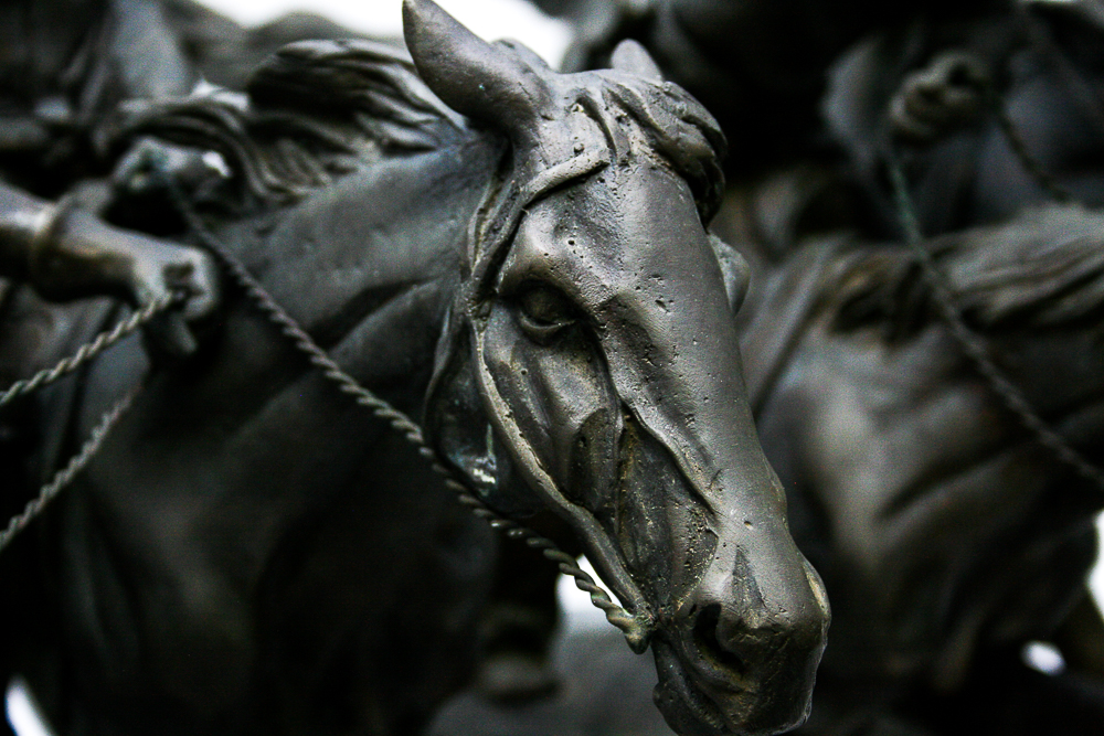 Bronze Reproduction Sculpture After Frederic Remington's "Off the Range ...