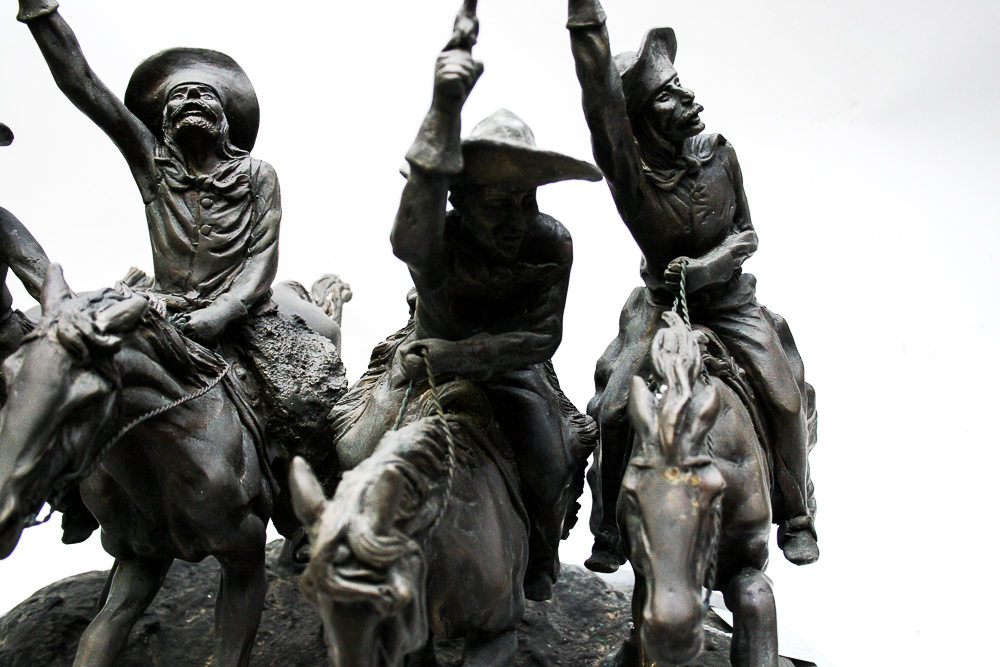 Bronze Reproduction Sculpture After Frederic Remington's "Off the Range ...