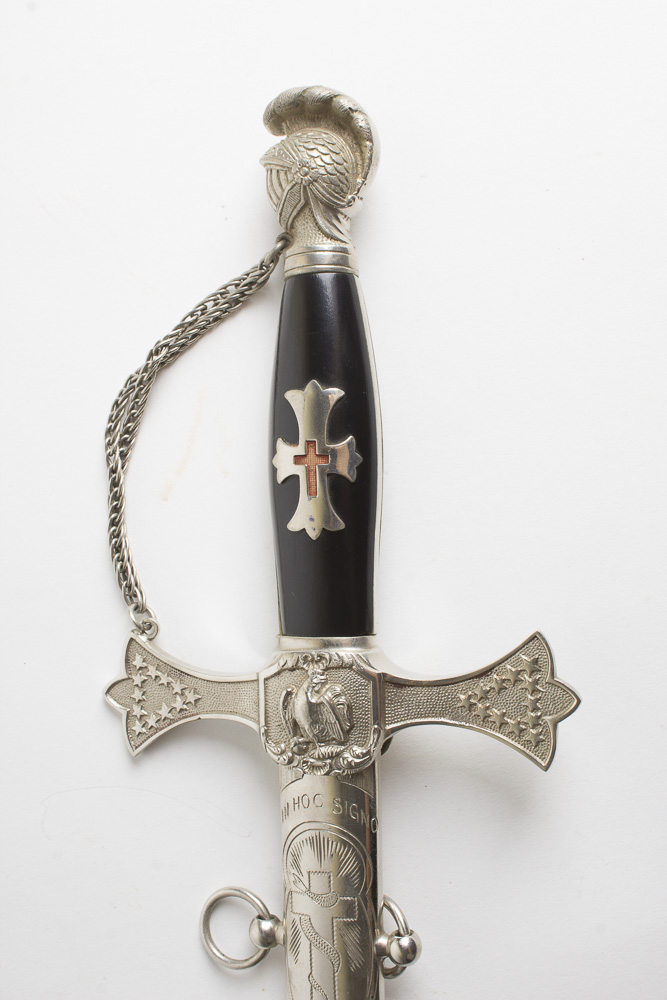 Knights Templar Presentation Sword With Leather Sheath | EBTH