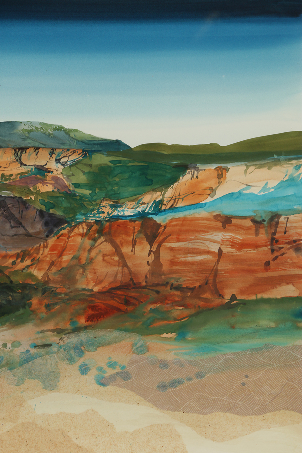 Harold Larson Watercolor Painting on Paper "Looking West, Navajo" | EBTH