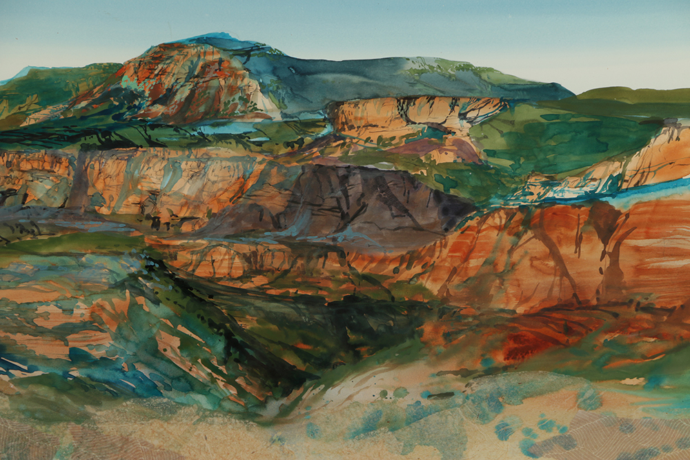 Harold Larson Watercolor Painting on Paper "Looking West, Navajo" | EBTH