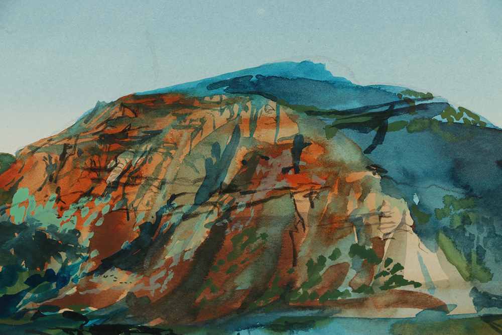 Harold Larson Watercolor Painting on Paper "Looking West, Navajo" | EBTH