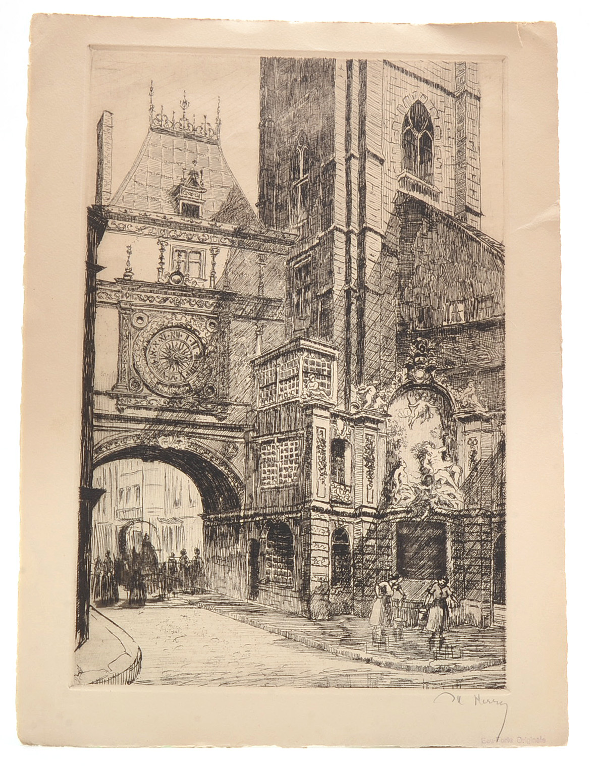 Pair of Original Signed Detailed Architectural Etchings | EBTH