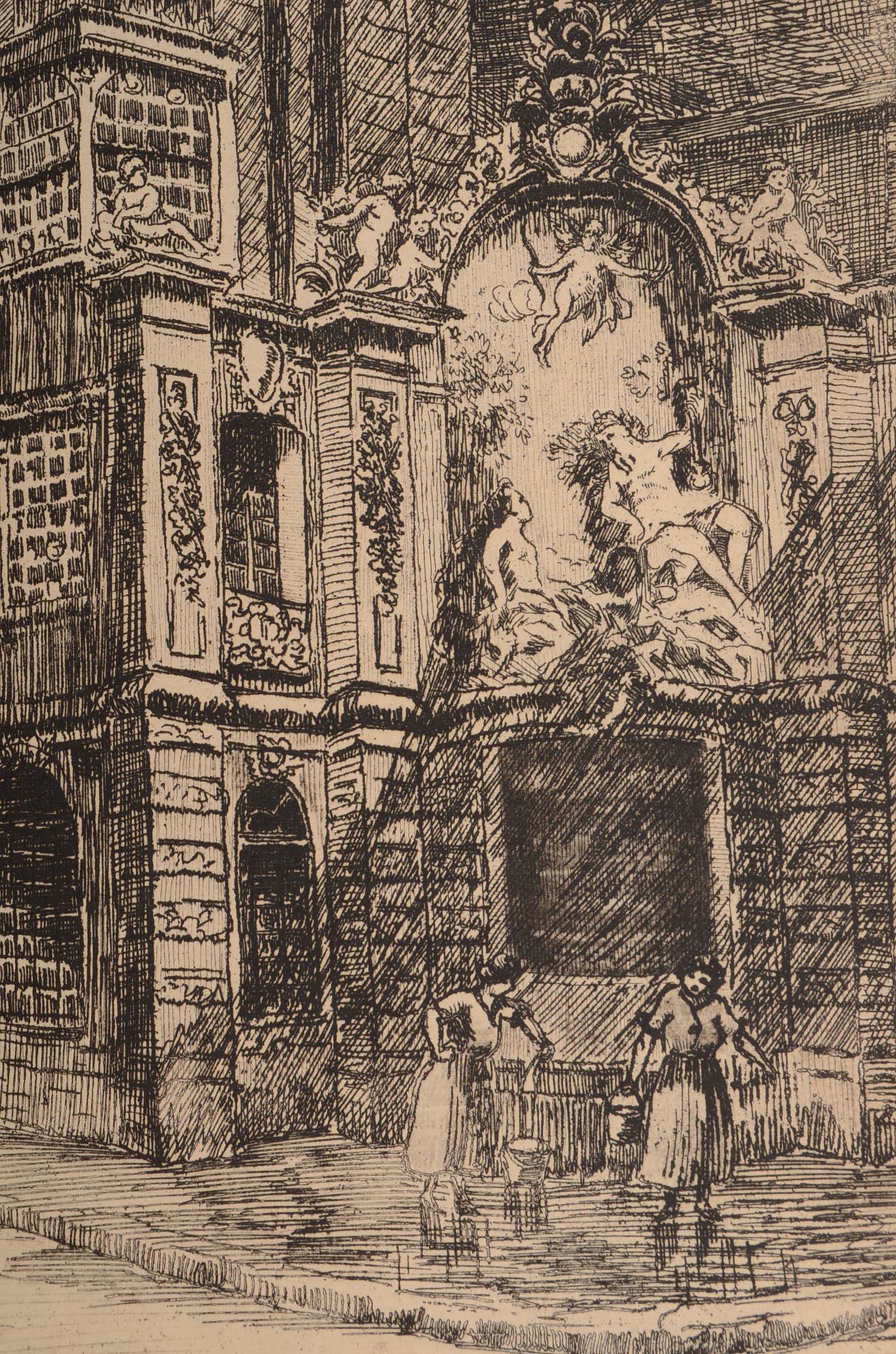 Pair of Original Signed Detailed Architectural Etchings | EBTH