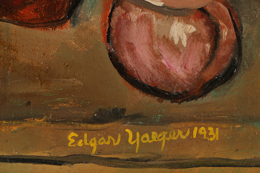 Edgar Yaeger Oil Painting on Canvas "Still Life with Jugs and Fru | EBTH