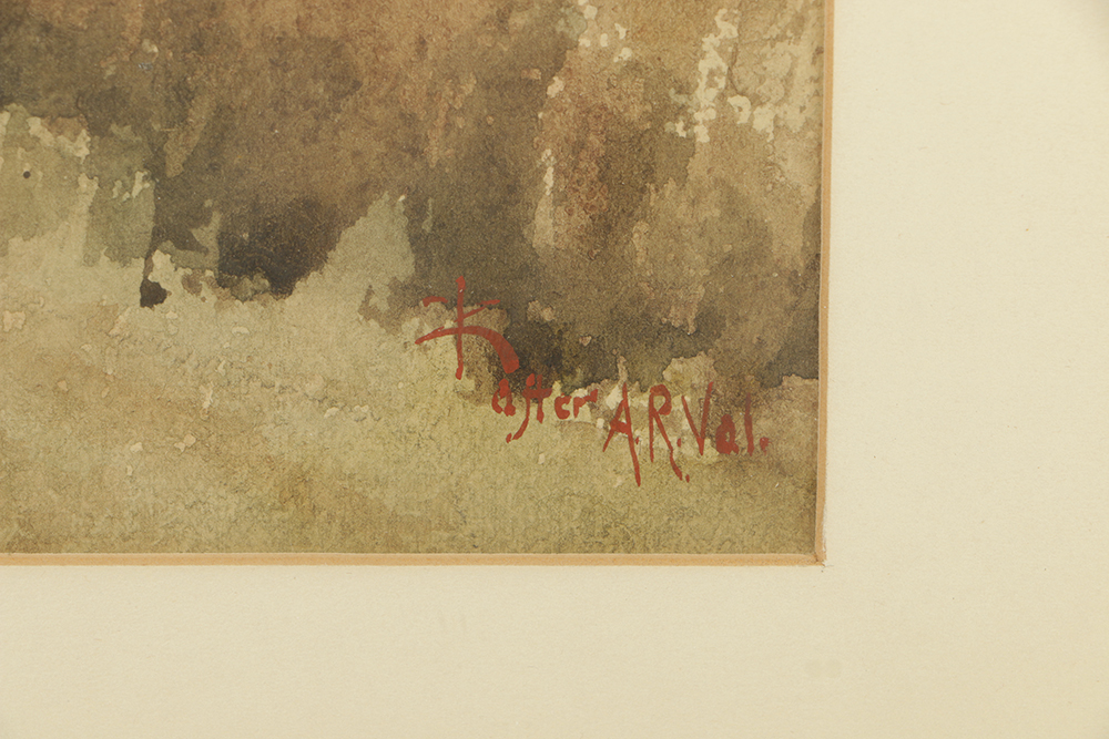 John Zettel Watercolor Painting on Paper "Farm on the Hill" | EBTH