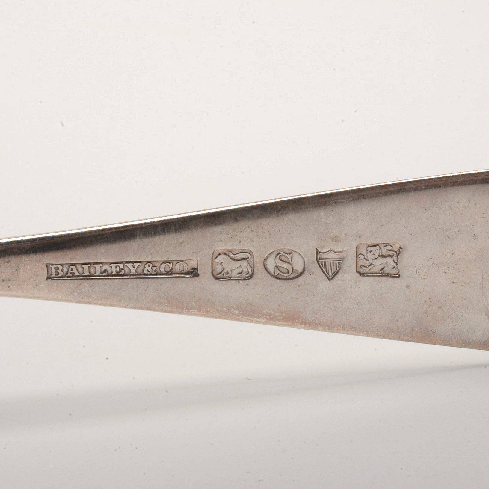 Pair of Antique Bailey & Co George Sharp Sterling Silver Spoons | EBTH