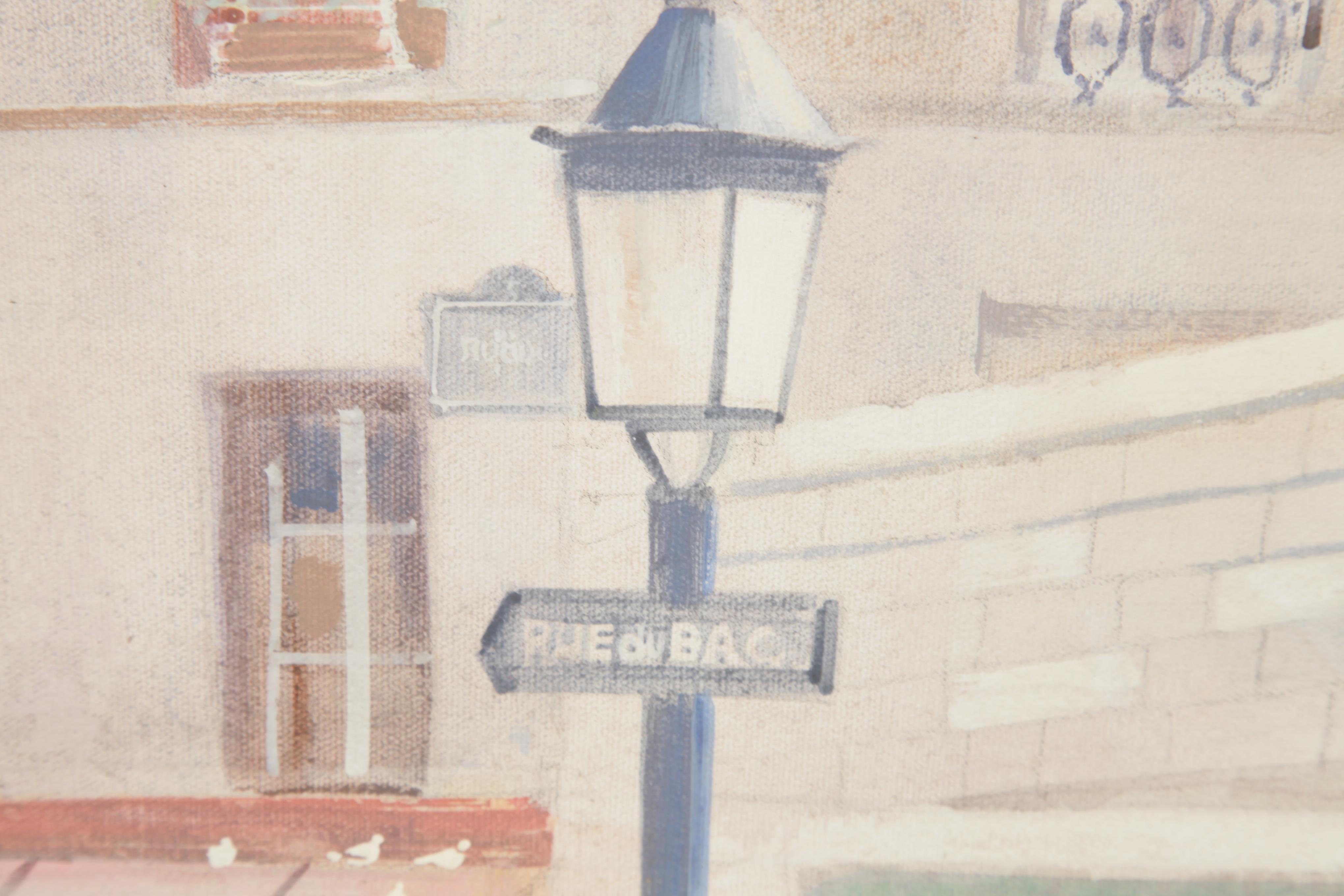 William Benecke Oil Painting on Canvas "Rue du Bac, Paris" | EBTH