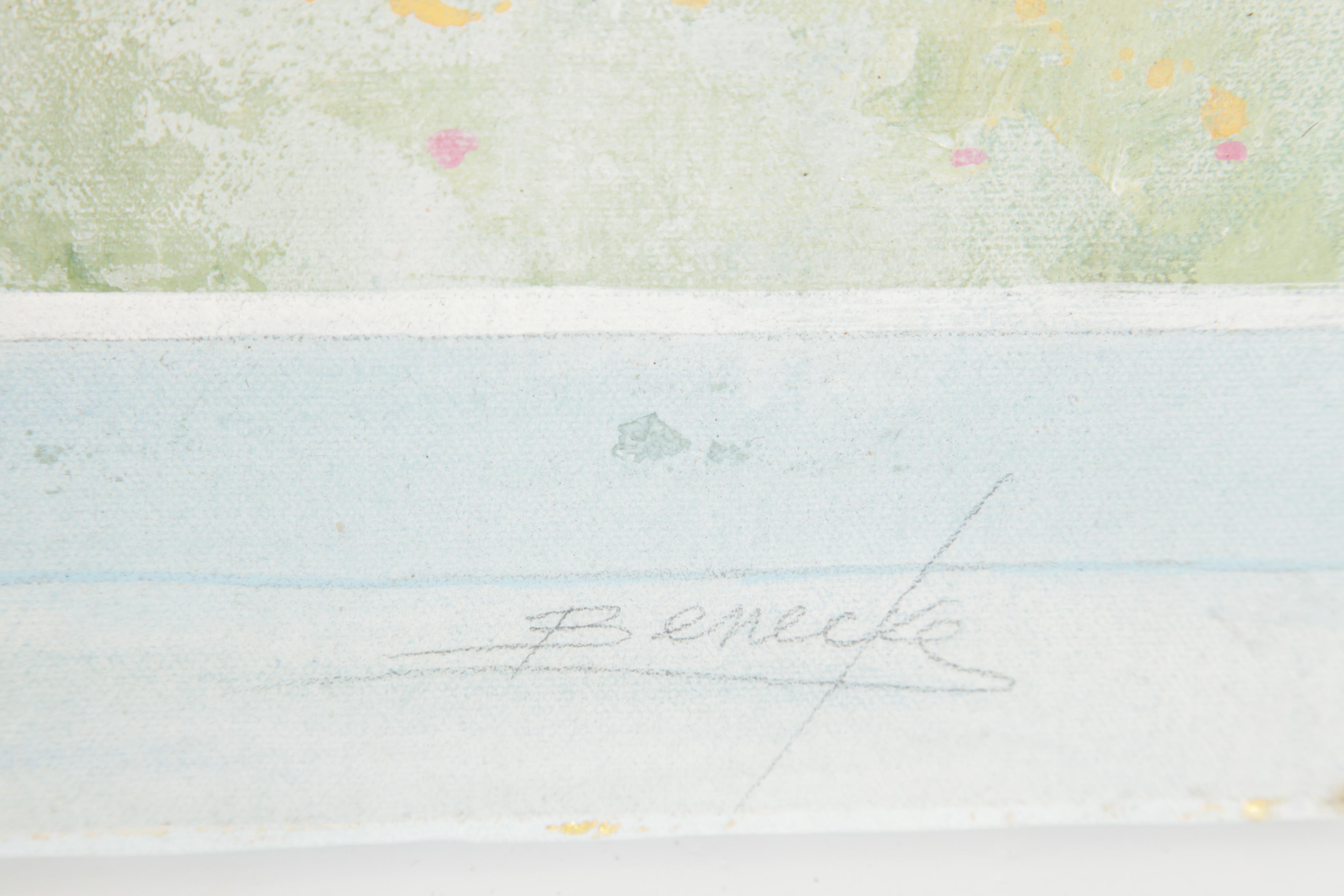 William Benecke Oil Painting on Canvas "Peonies In Open Window" | EBTH