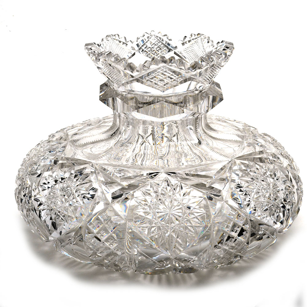 Libbey American Brilliant Cut Glass "Empress" Flower Center | EBTH