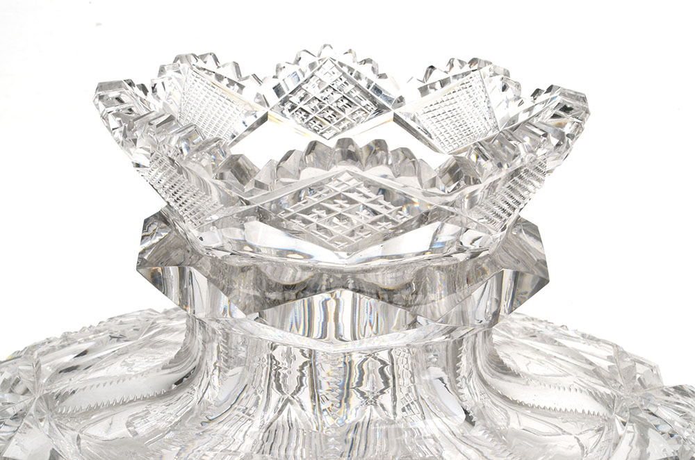 Libbey American Brilliant Cut Glass "Empress" Flower Center | EBTH