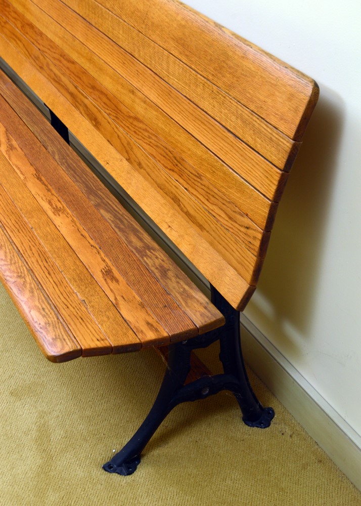 Cast Iron and Wood Plank Tram Bench | EBTH