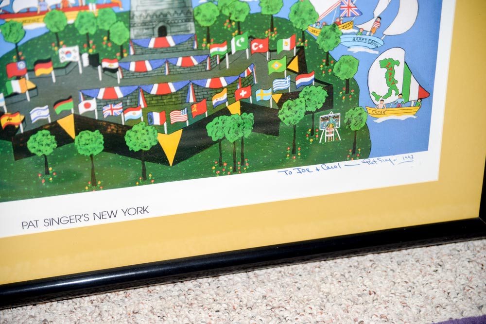 Signed Print Pat Singer's New York | EBTH