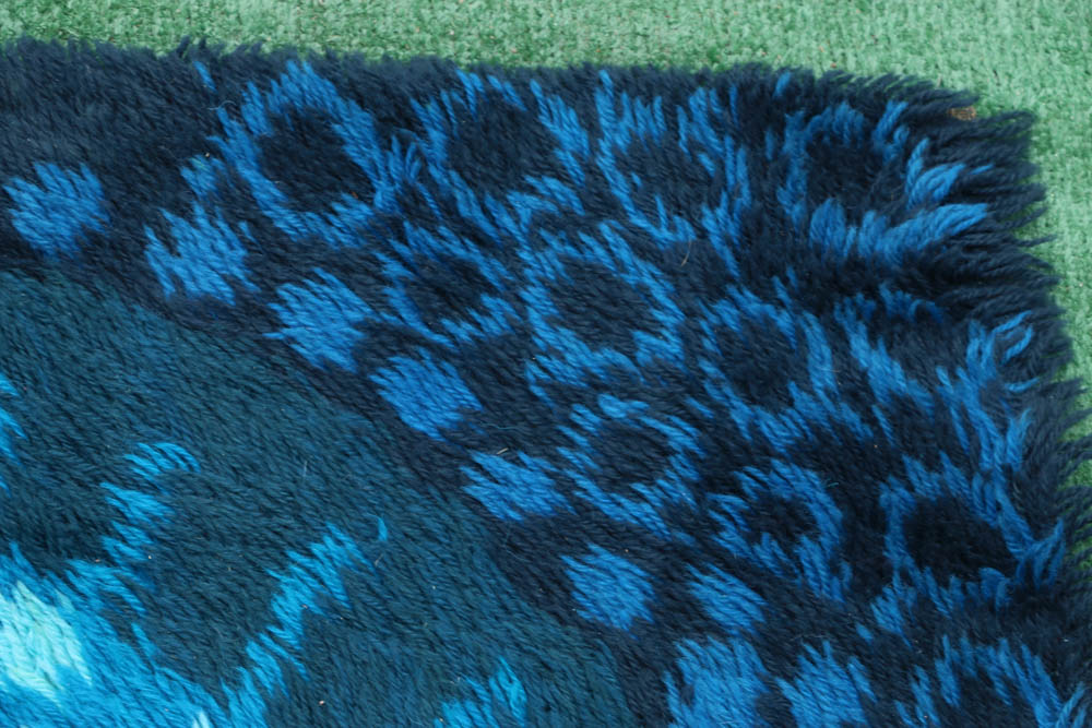 Vintage Rya Handmade High Pile Area Rug | EBTH