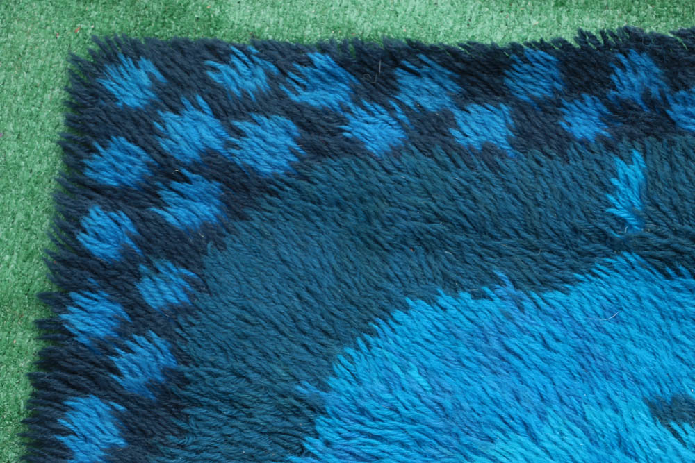 Vintage Rya Handmade High Pile Area Rug | EBTH