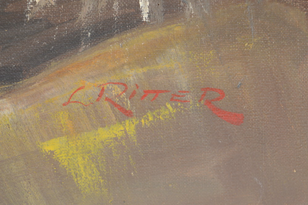 Original Leo Ritter Oil on Canvas Floral Still Life | EBTH