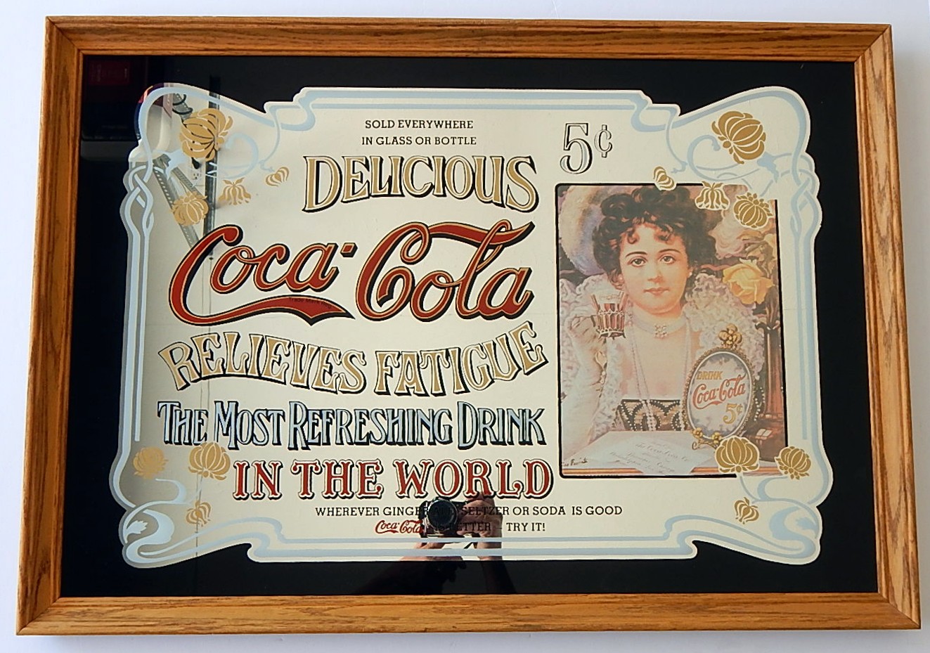 Reproduction Coca Cola Mirrored Sign | EBTH
