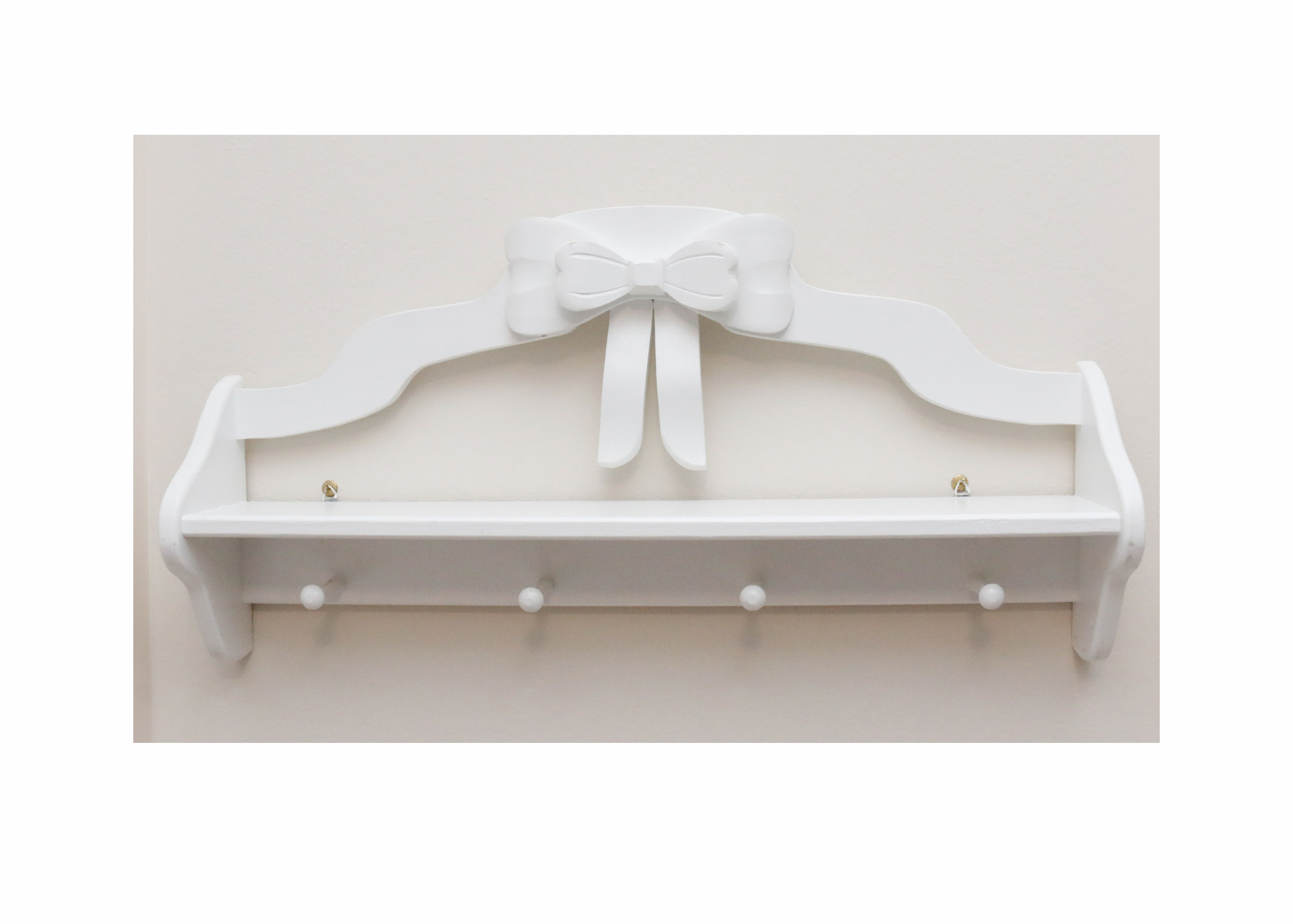 White Wooden Wall Rack | EBTH