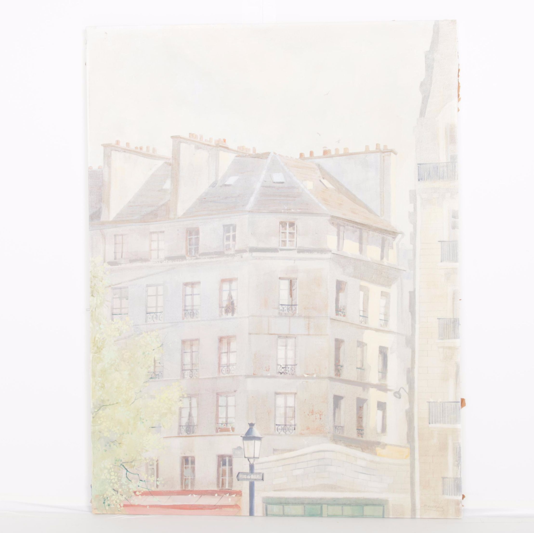 William Benecke Oil Painting on Canvas "Rue du Bac, Paris" | EBTH