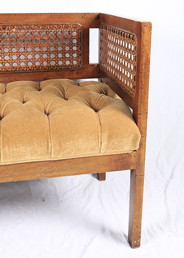 Vintage Cane Back Bench | EBTH