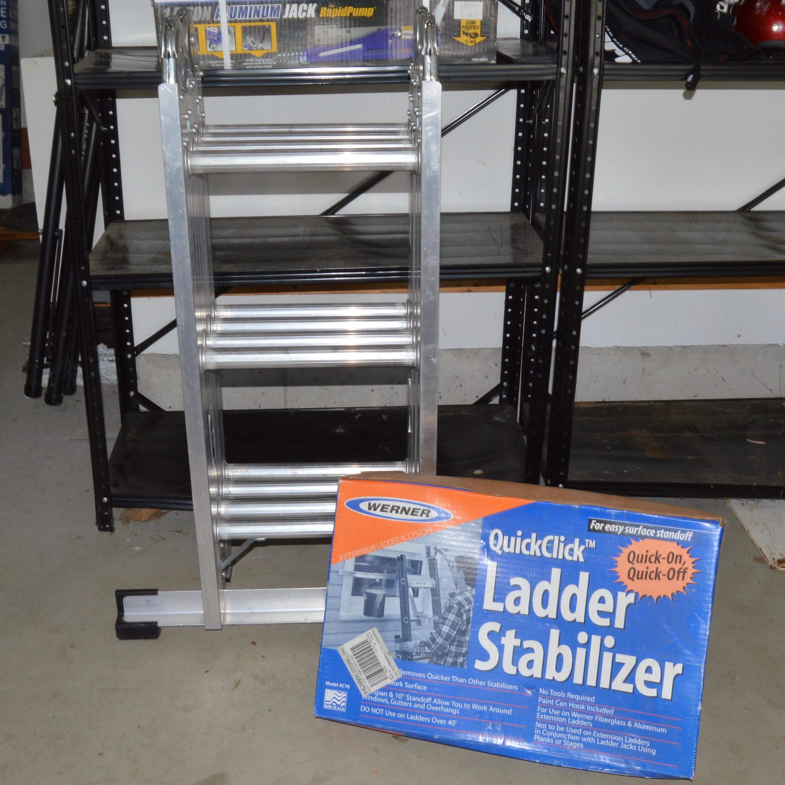 Convertible 12' Extension Ladder and Ladder Stabilizer by Werner | EBTH