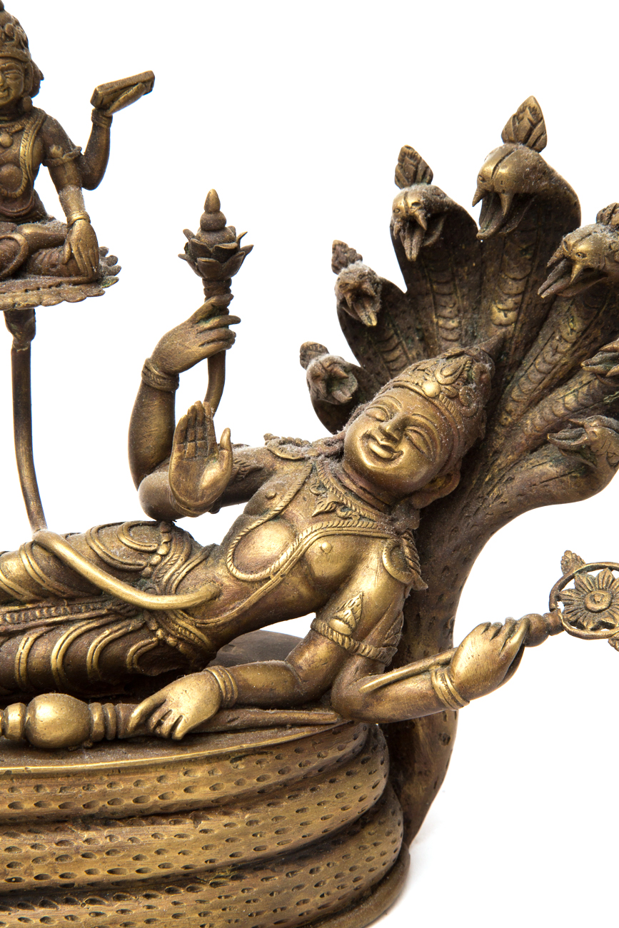 Indian Naga Snake Deity Brass Sculpture | EBTH