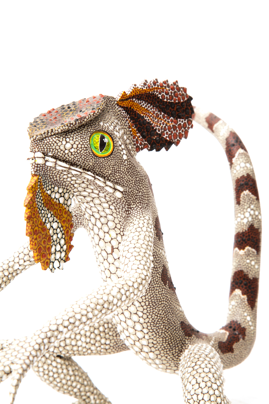 Colorful Oaxacan Hand Carved Painted Lizard Sculpture | EBTH