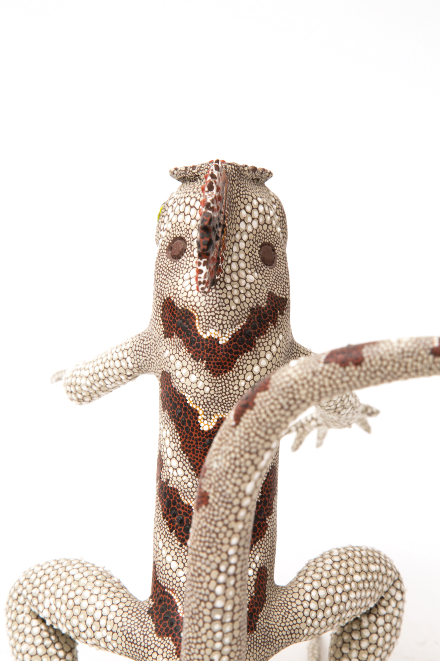 Colorful Oaxacan Hand Carved Painted Lizard Sculpture | EBTH