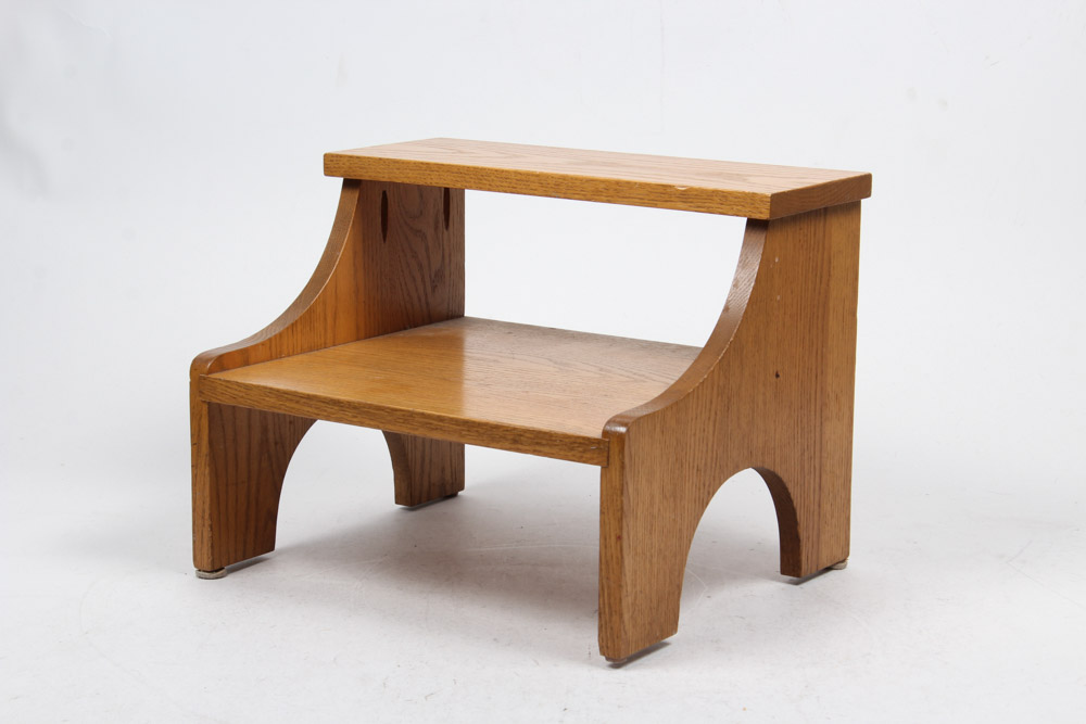 Oak Step Stool | EBTH