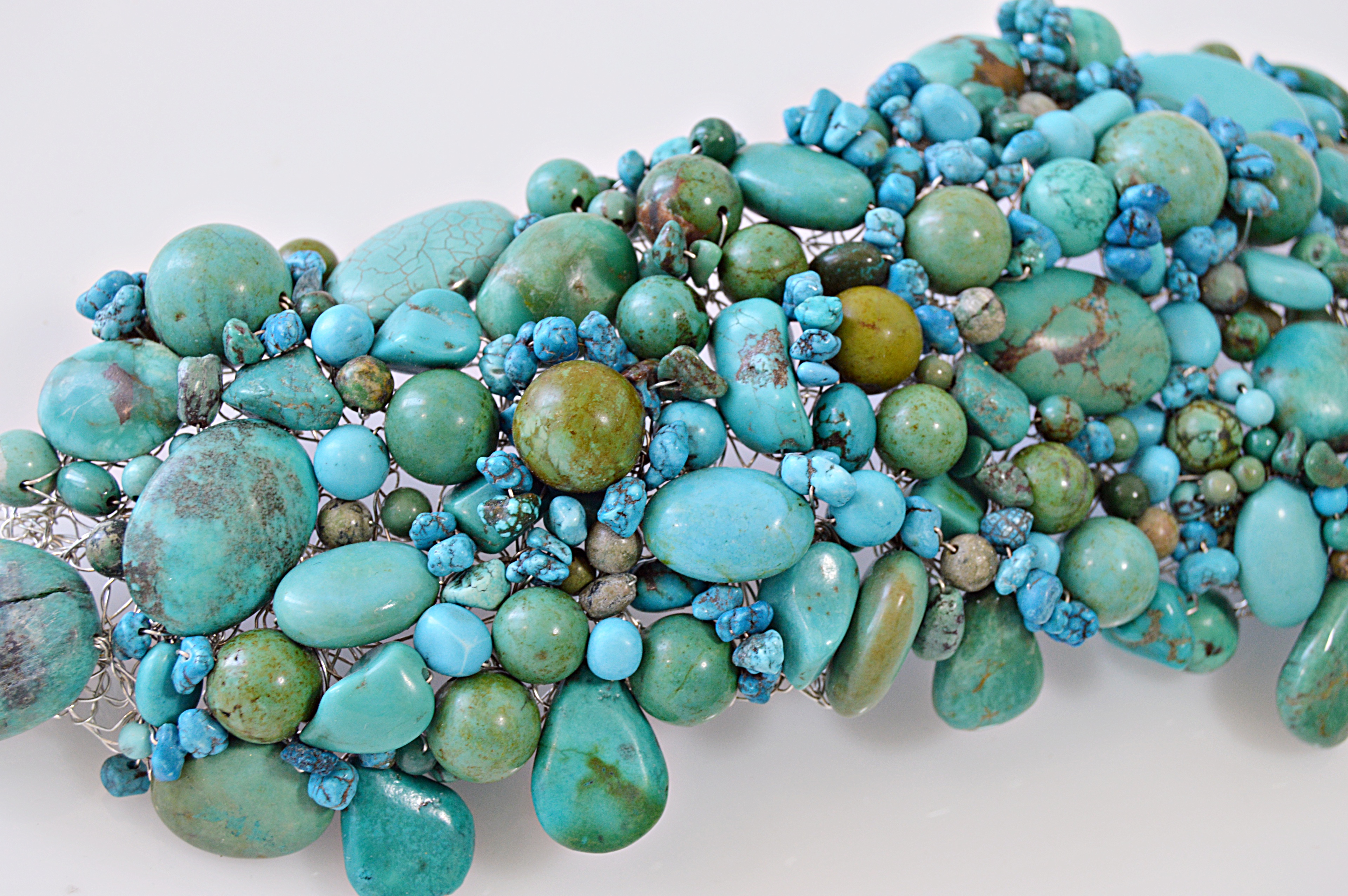 Two Beaded Stone Cuffs by Ronni Simon | EBTH