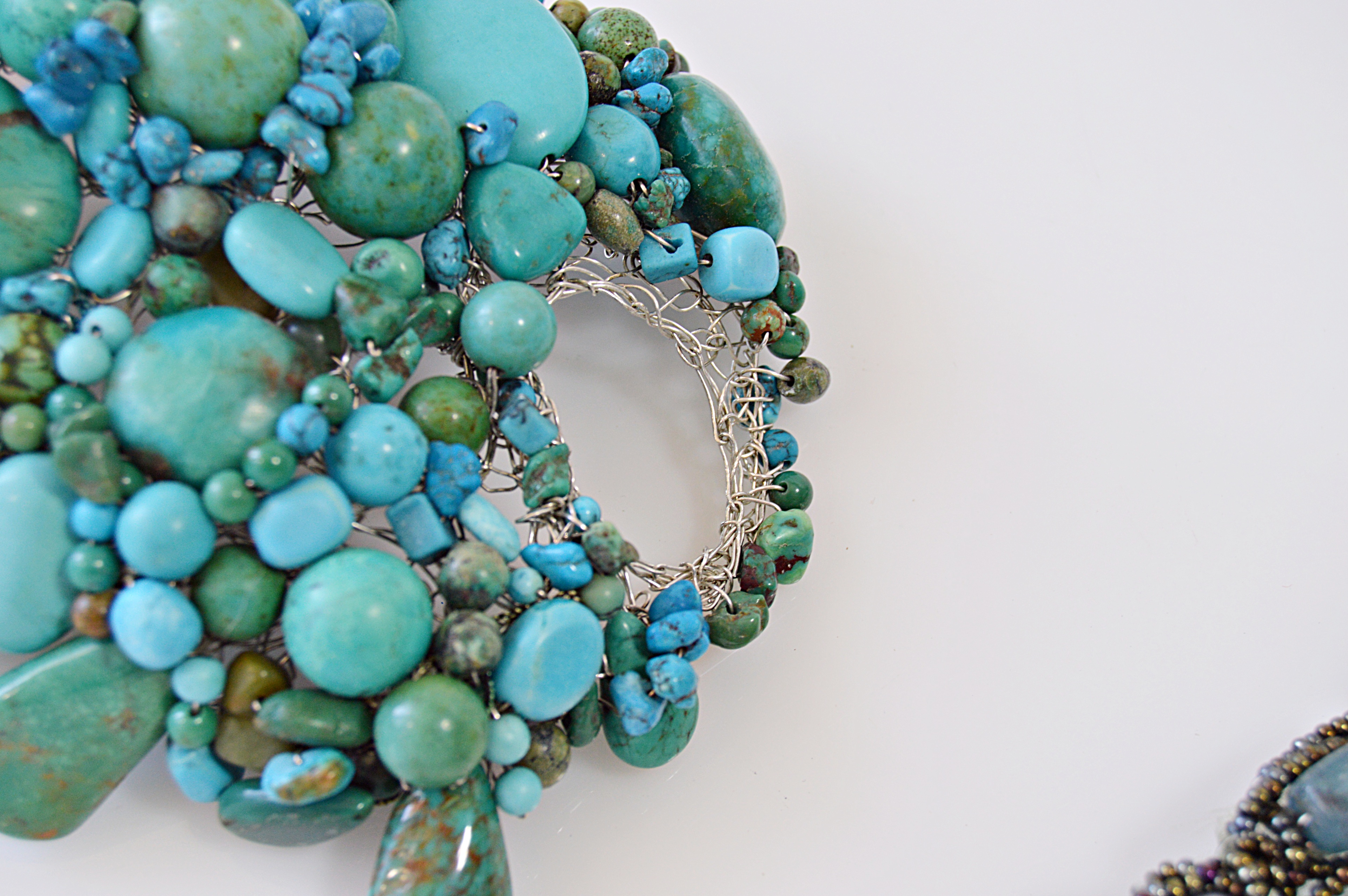 Two Beaded Stone Cuffs by Ronni Simon | EBTH