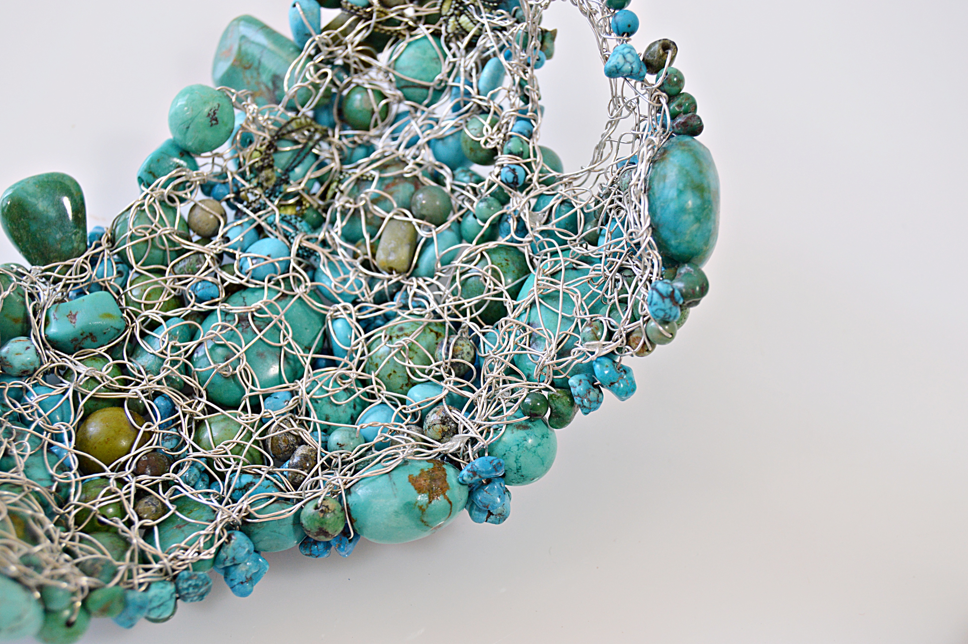 Two Beaded Stone Cuffs by Ronni Simon | EBTH