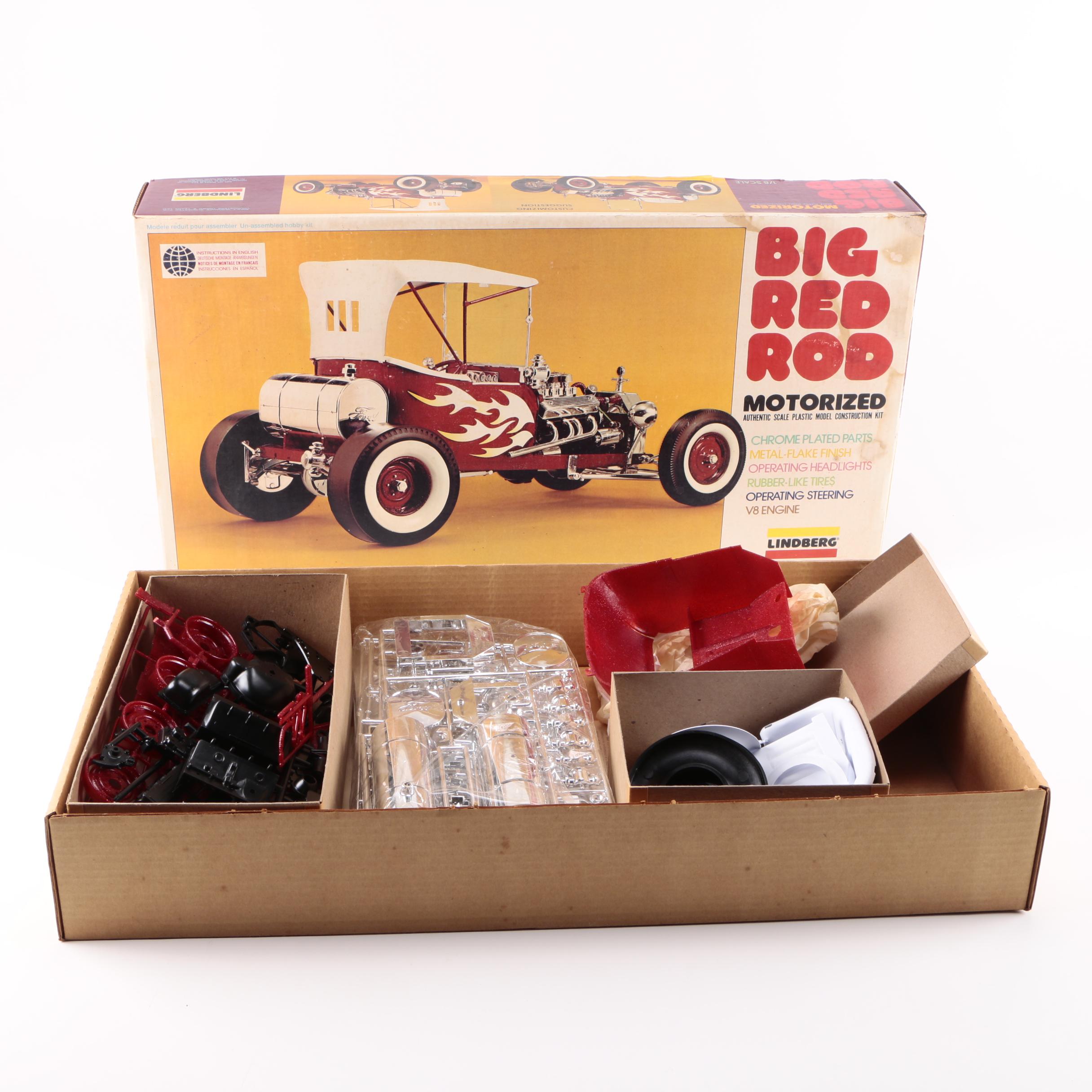 Lindberg Big Red Rod Motorized Model Car | EBTH
