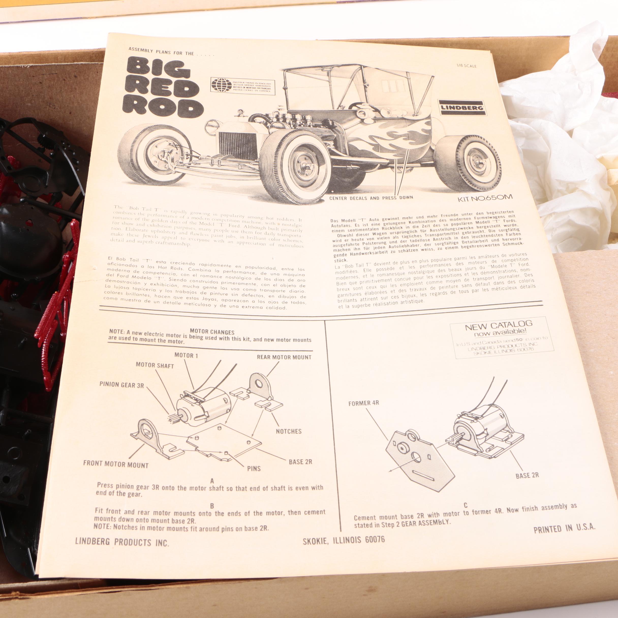 Lindberg Big Red Rod Motorized Model Car | EBTH