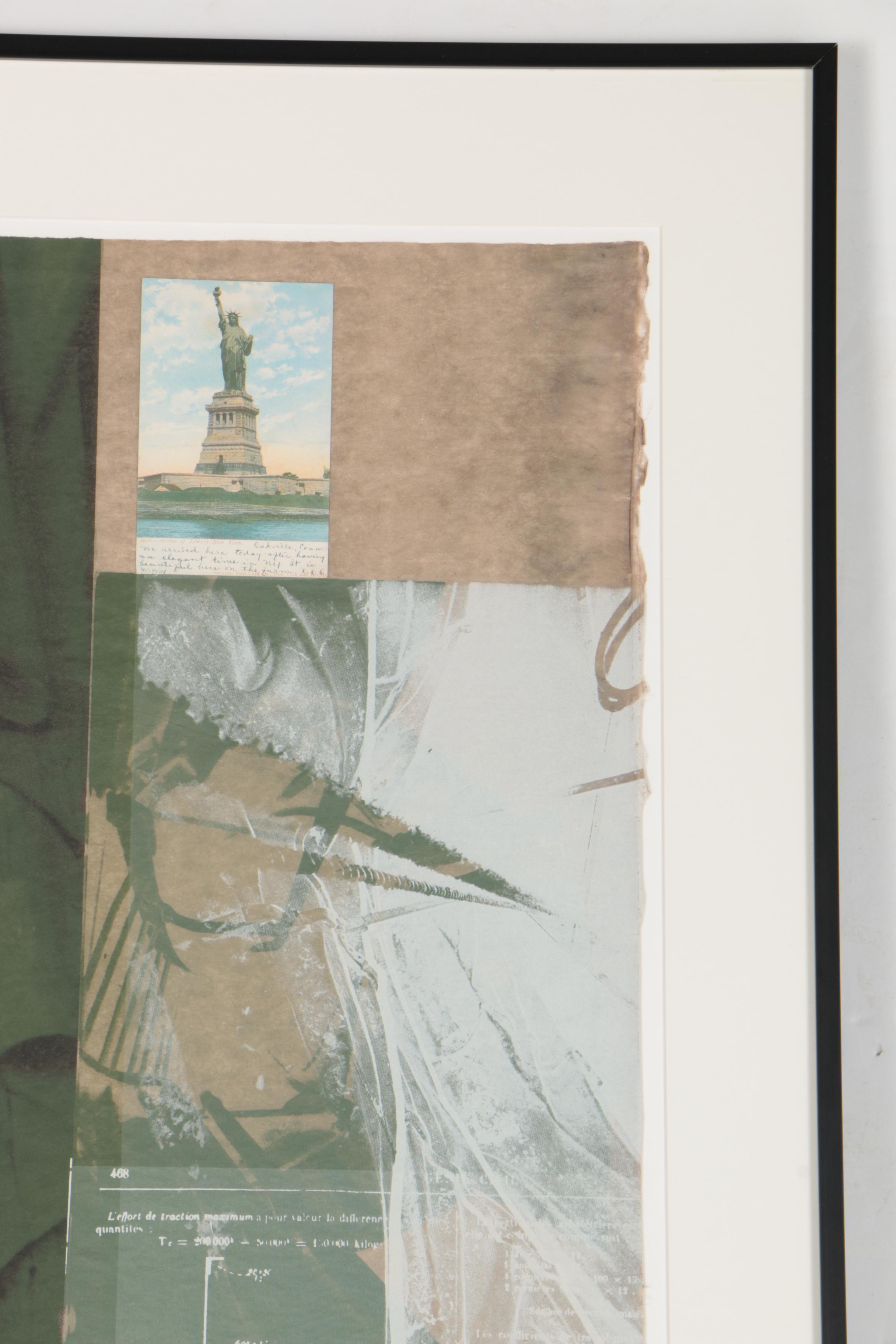 1983 Robert Rauschenberg Limited Edition Hand Pulled Lithograph "Statue ...